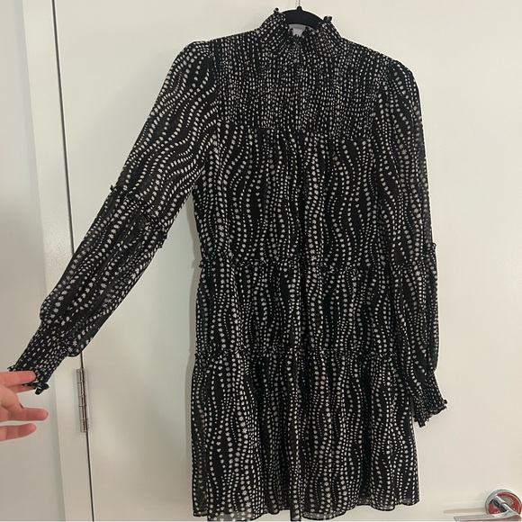 cinq a sept | Dresses | Cinq A Sept Starry Stephanie Black Patterned ...